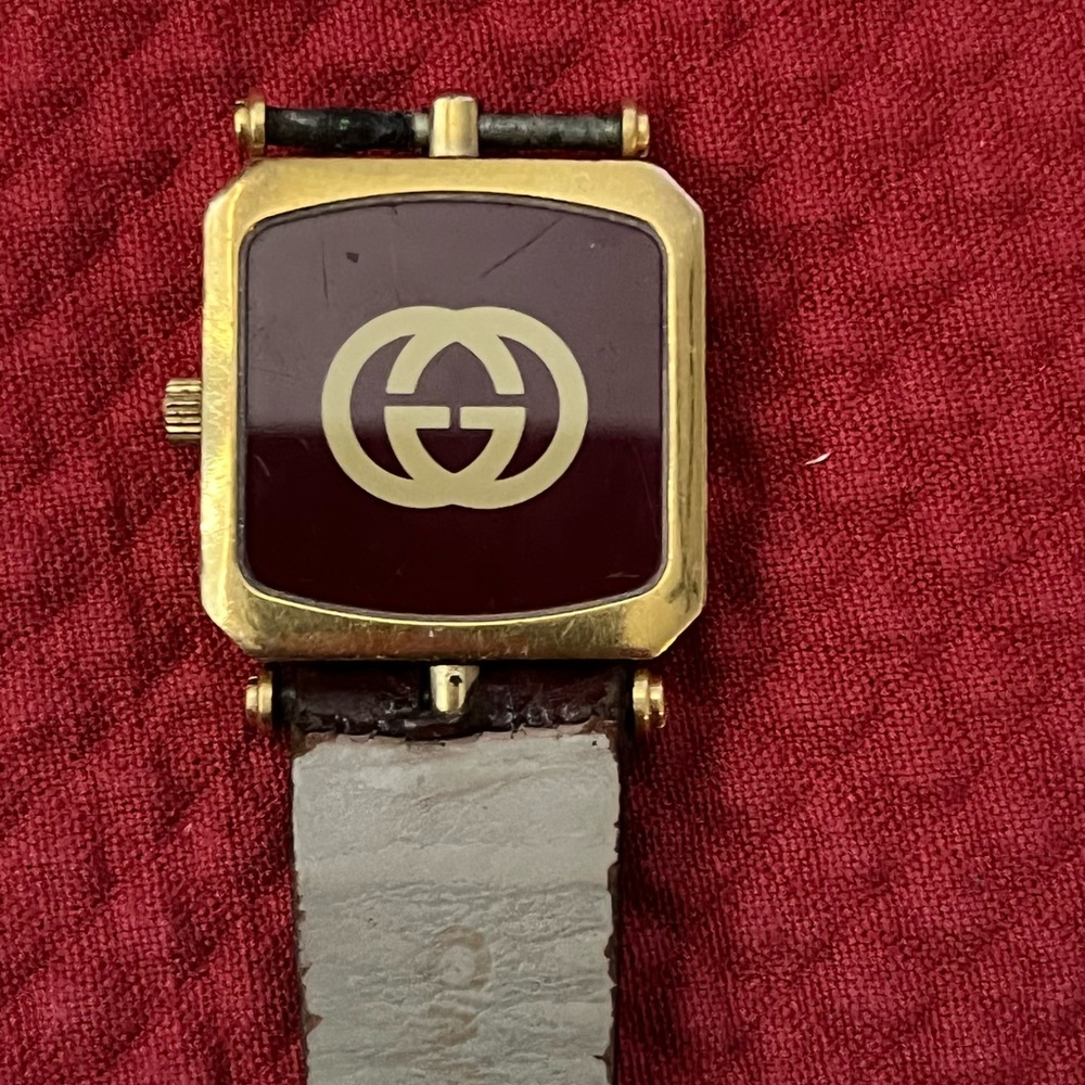 Rare Vintage Gucci Square Stacks Watch Face - Gem